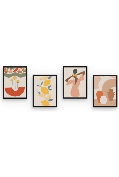 Hero Tasarım Modern Art 4 Parça Mdf TABLOSLA682 Hero Tasarım Modern Art 4 Parça Mdf TABLOSLA682