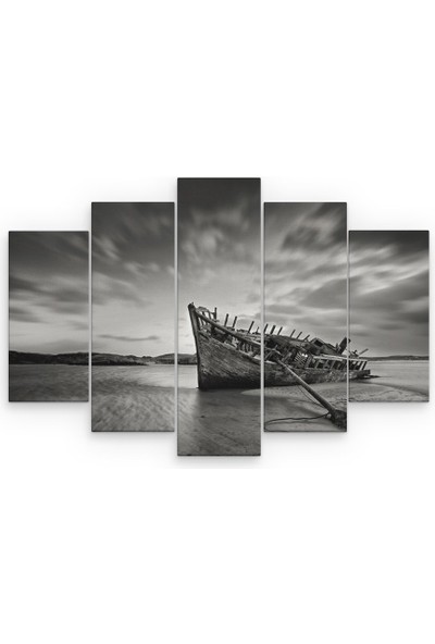 Hero Tasarım Kıyıya Vuran Gemi 5 Parça Mdf TABLONHL327