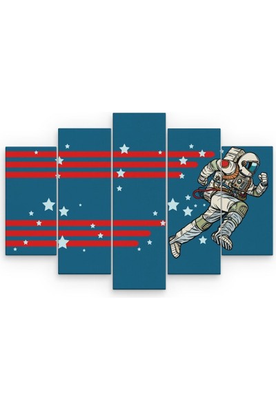 Hero Tasarım Astronot 5 Parça Mdf TABLOTGTB204 Hero Tasarım Astronot 5 Parça Mdf TABLOTGTB204