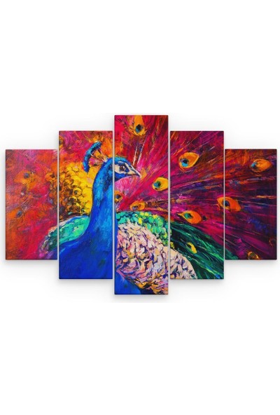 Hero Tasarım Tavus Kuşu 5 Parça Mdf TABLOTGTB468