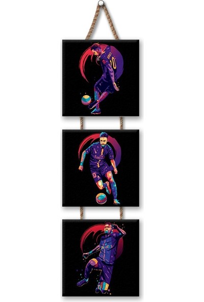 Hero Tasarım Neymar 3 Parça Ipli Mdf TABLOTGTB1311