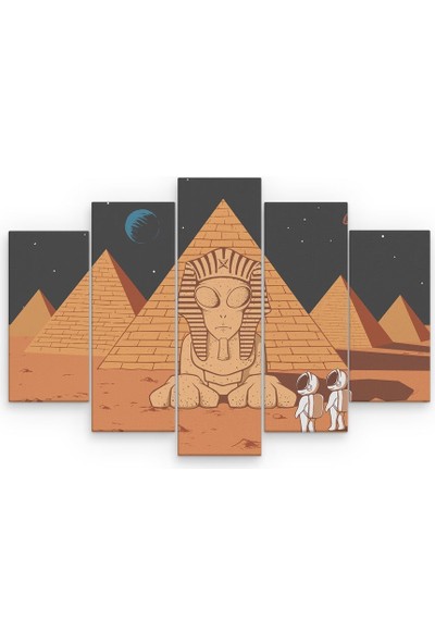 Hero Tasarım Mısır Piramidi Uzaylı 5 Parça Mdf TABLOTGTB210