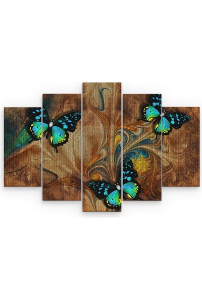 Hero Tasarım Kelebekler 5 Parça Mdf TABLOTGTB560