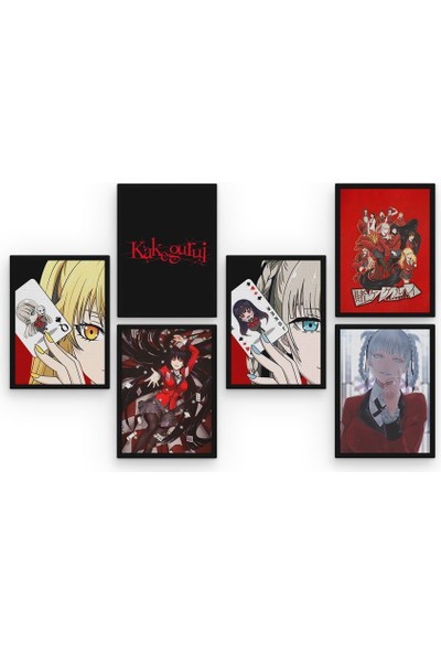 Hero Tasarım Kakegurui 6 Parça Mdf TABLOGMZ453