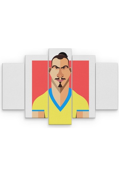 Hero Tasarım Zlatan Ibrahimoviç 5 Parça Mdf TABLOTGTB202 Hero Tasarım Zlatan Ibrahimoviç 5 Parça Mdf TABLOTGTB202