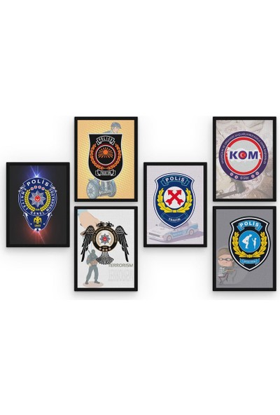 Hero Tasarım Polis Teşkilatı 6 Parça Mdf TABLOGMZ490
