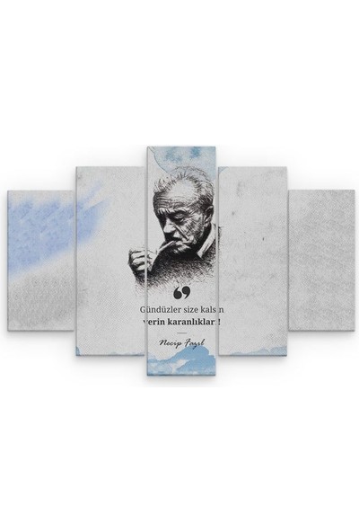 Hero Tasarım Necip Fazıl Kısakürek 5 Parça Mdf TABLONHL555 Hero Tasarım Necip Fazıl Kısakürek 5 Parça Mdf TABLONHL555