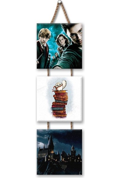 Hero Tasarım Harry Potter 3 Parça Ipli Mdf TABLOTLHT213 Hero Tasarım Harry Potter 3 Parça Ipli Mdf TABLOTLHT213