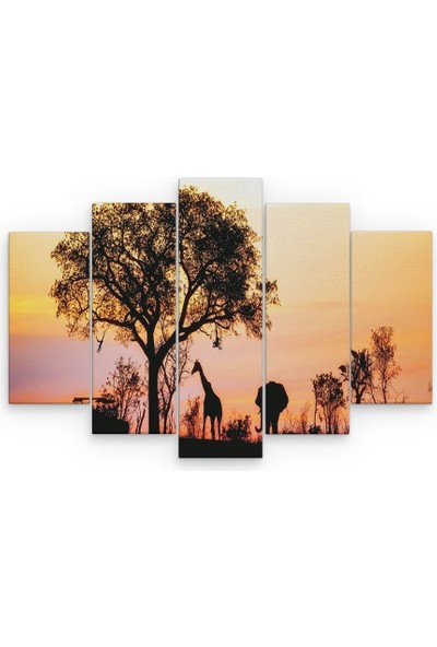 Hero Tasarım Safari Afrika 5 Parça Mdf TABLOTGTB179