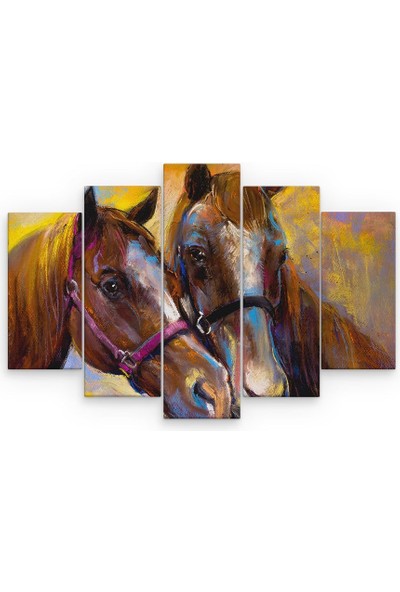 Hero Tasarım Atlar 5 Parça Mdf TABLOTGTB449