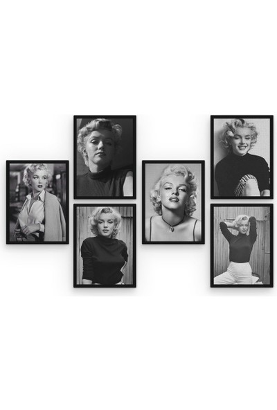 Hero Tasarım Marilyn Monroe 6 Parça Mdf TABLOGMZ472