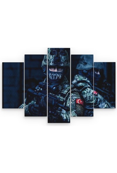 Hero Tasarım Türk Askeri 5 Parça Mdf TABLOTGTB1061 Hero Tasarım Türk Askeri 5 Parça Mdf TABLOTGTB1061