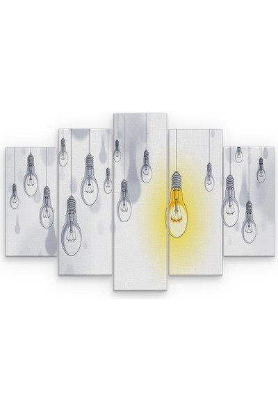 Hero Tasarım Ampül 5 Parça Mdf TABLOTGTB1138