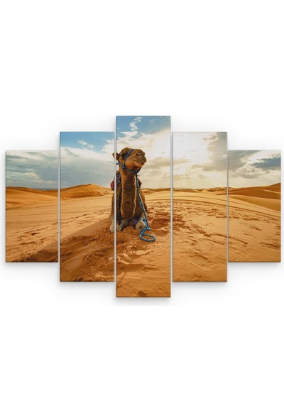 Hero Tasarım Sahra Çölünde Deve 5 Parça Mdf TABLOTGTB821