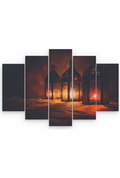 Hero Tasarım Islami Ambiyans 5 Parça Mdf TABLOTGTB736 Hero Tasarım Islami Ambiyans 5 Parça Mdf TABLOTGTB736