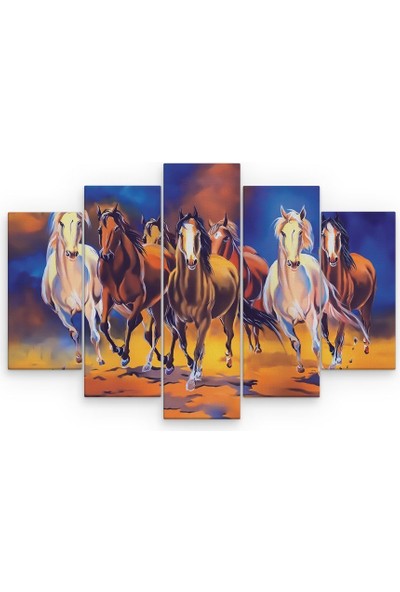 Hero Tasarım Atlar 5 Parça Mdf TABLOTGTB448
