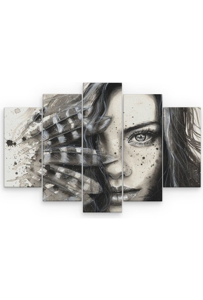 Hero Tasarım Doğa Kadını 5 Parça Mdf TABLOTGTB1140