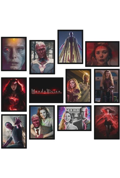 Hero Tasarım Wanda Vision 12 Parça Mdf TABLOZLLTB340