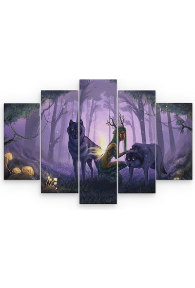 Hero Tasarım Kurt Doğası 5 Parça Mdf TABLONHL322