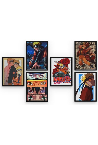 Hero Tasarım Naruto 6 Parça Mdf TABLOGMZ352 Hero Tasarım Naruto 6 Parça Mdf TABLOGMZ352