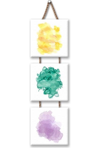 Hero Tasarım Renkler 3 Parça Ipli Mdf TABLOTLH2722 Hero Tasarım Renkler 3 Parça Ipli Mdf TABLOTLH2722