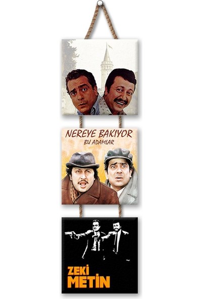 Hero Tasarım Zeki Metin 3 Parça Ipli Mdf TABLOTGTB1334