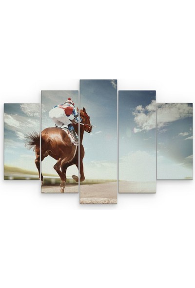 Hero Tasarım At ve Binici 5 Parça Mdf TABLOTGTB758