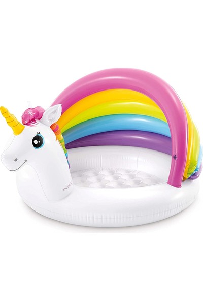 intex Unicorn Şekilli Şişme Taban Gölgelikli Bebek Havuzu 127X102X69 cm intex Unicorn Şekilli Şişme Taban Gölgelikli Bebek Havuzu 127X102X69 cm