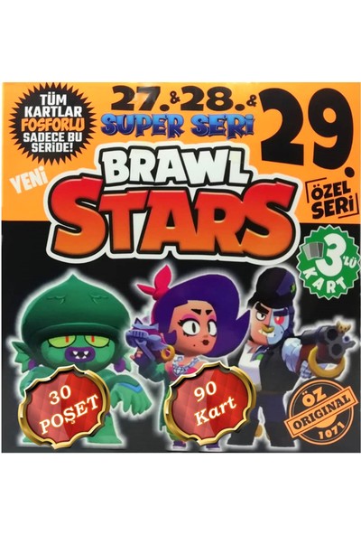 Brawl Stars Oyun Kartı 27. 28. 29. Seri - 30 Poşet 90 Kart - Kutusuz Brawl Stars Oyun Kartı 27. 28. 29. Seri - 30 Poşet 90 Kart - Kutusuz