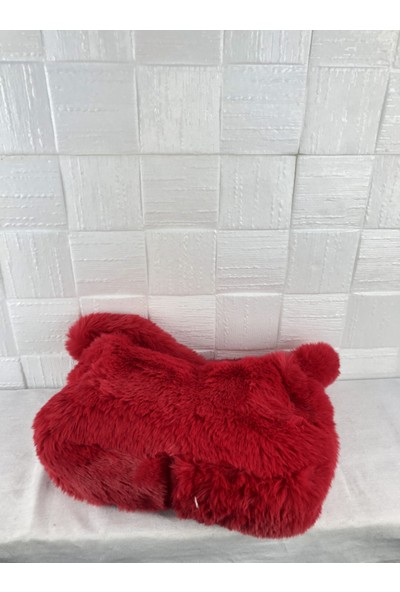 Saraçoğlu Tavşan Tüylü Peluş Kadın Omuz Kol Çantası
