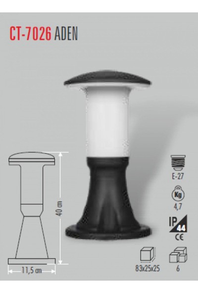 Cata Ct-7026 Aden Bahçe Armatürü