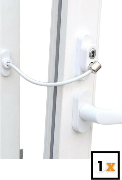 Pvc Pimapen Anahtarlı Cam Kilidi Çelik Halatlı Hırsız Kilidi Bebek Çocuk Emniyet Kilidi