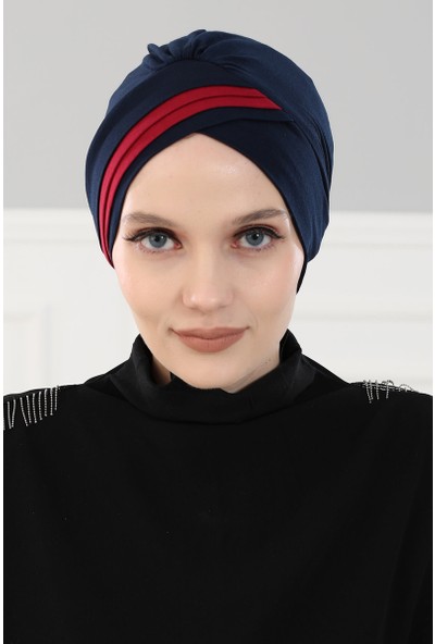 Stil Koleksiyon Çift Renkli Penye Bone Lacivert Stil Koleksiyon Çift Renkli Penye Bone Lacivert