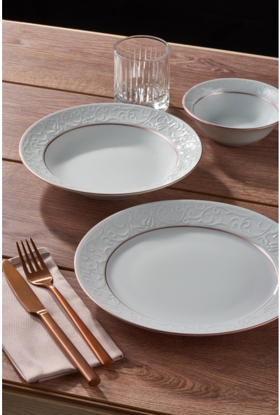 Güral Porselen Bahar Dalı 16 Parça 4 Kişilik Yemek Takımı - Copper Bakır Güral Porselen Bahar Dalı 16 Parça 4 Kişilik Yemek Takımı - Copper Bakır