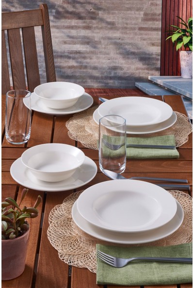 Güral Porselen Güral 24 Parça Yonca Yemek Seti Güral Porselen Güral 24 Parça Yonca Yemek Seti