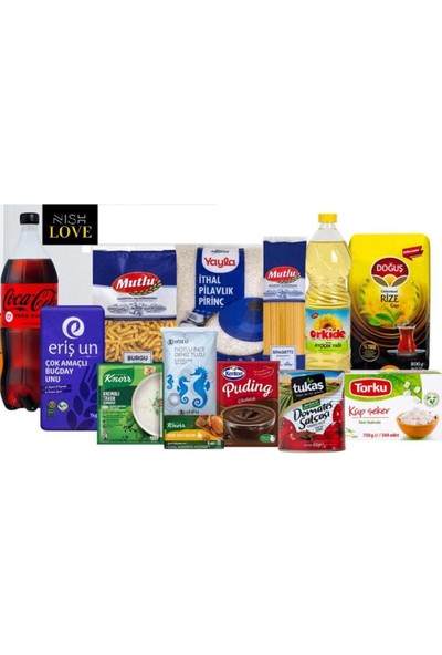 1 No Ramazan Paketi Kolisi 13 Ürünlü Gıda Erzak Kumanya Paketi