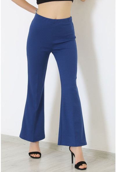 İsunstore Ispanyol Paça Pantolon Lacivert - 9035.1361. İsunstore Ispanyol Paça Pantolon Lacivert - 9035.1361.
