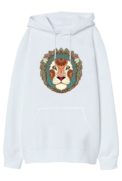 Tisho Aslan Burcu Tasarım Baskılı Oversize Unisex Kapüşonlu Sweatshirt Tisho Aslan Burcu Tasarım Baskılı Oversize Unisex Kapüşonlu Sweatshirt