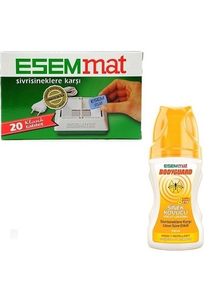 Esemmat Sivrisinek Kovucu Tablet + Bodyguard Losyon 100 ml