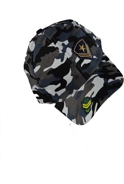 Tidi Kids Erkek Çocuk Siyah & Gri Kamuflaj Desenli Şapka 8-12 Yaş Arasıdır Tidi Kids Erkek Çocuk Siyah & Gri Kamuflaj Desenli Şapka 8-12 Yaş Arasıdır