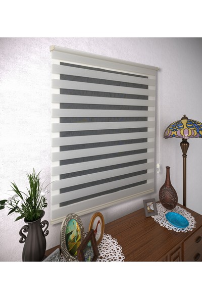 Beyaz New Bambu Zebra Perde