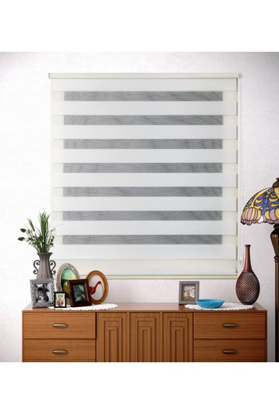 Asya Beyaz Mikro Pliseli Zebra Perde Asya Beyaz Mikro Pliseli Zebra Perde