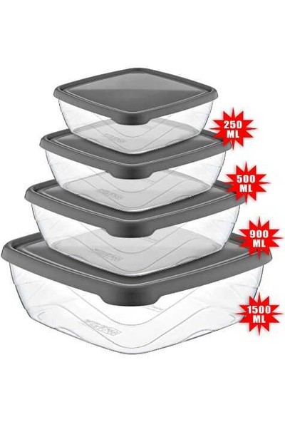 Central Electronic Marketing Kare Saklama Kabı Seti Central Electronic Marketing Kare Saklama Kabı Seti