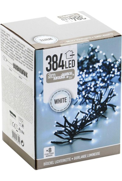 Bravo Yılbaşı Ağacı Süsü Beyaz LED Işık 384 LED Top 3 Metre Zincir Iç ve Dış Mekan Yılbaşı Ağacı Işığı Bravo Yılbaşı Ağacı Süsü Beyaz LED Işık 384 LED Top 3 Metre Zincir Iç ve Dış Mekan Yılbaşı Ağacı Işığı