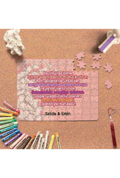 E-Hediyeci Kişiye Özel Romantik Tasarımlı Puzzle -P6 E-Hediyeci Kişiye Özel Romantik Tasarımlı Puzzle -P6