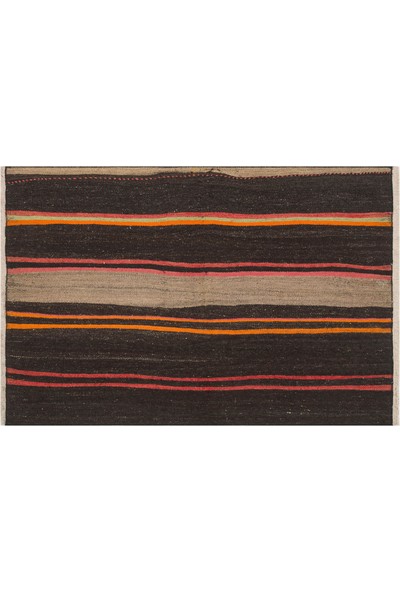 Eşsiz Anadolu El Dokuma Kahve Siyah Rengi Vintage Kilim Eşsiz Anadolu El Dokuma Kahve Siyah Rengi Vintage Kilim