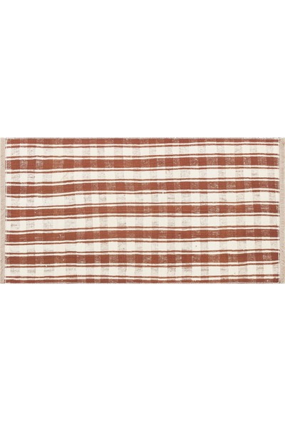 Bej Kahverengi El Dokuma Vintage Kilim