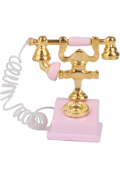 Perfeclan 1:12 Bebekler Ev Minyatür Retro Telefon Vintage Telefon Pembe (Yurt Dışından) Perfeclan 1:12 Bebekler Ev Minyatür Retro Telefon Vintage Telefon Pembe (Yurt Dışından)