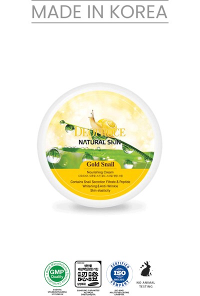 Deoproce Besleyici Nemlendirici ve Onarımı Arttırıcı Gold Snail Yüz Kremi 100ML Deoproce Besleyici Nemlendirici ve Onarımı Arttırıcı Gold Snail Yüz Kremi 100ML