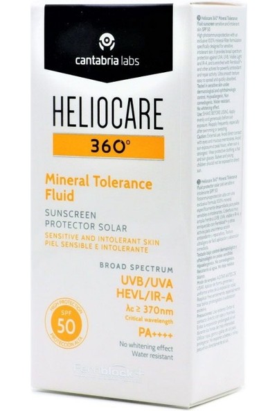 Heliocare 360 Mineral Tolerance Fluid SPF50+ 50 ml Heliocare 360 Mineral Tolerance Fluid SPF50+ 50 ml